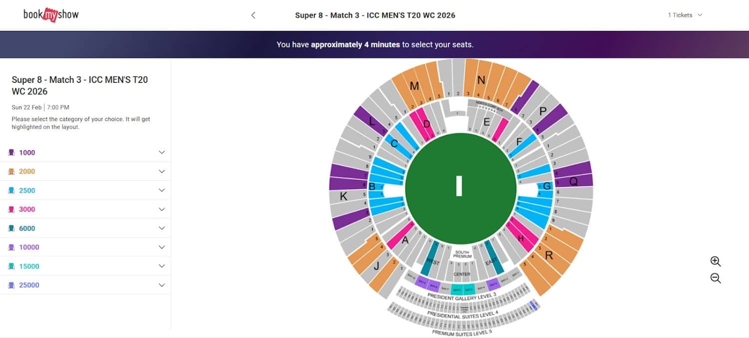 IND vs SA T20 WC Super 8 Match 3 Tickets Prices & Availability